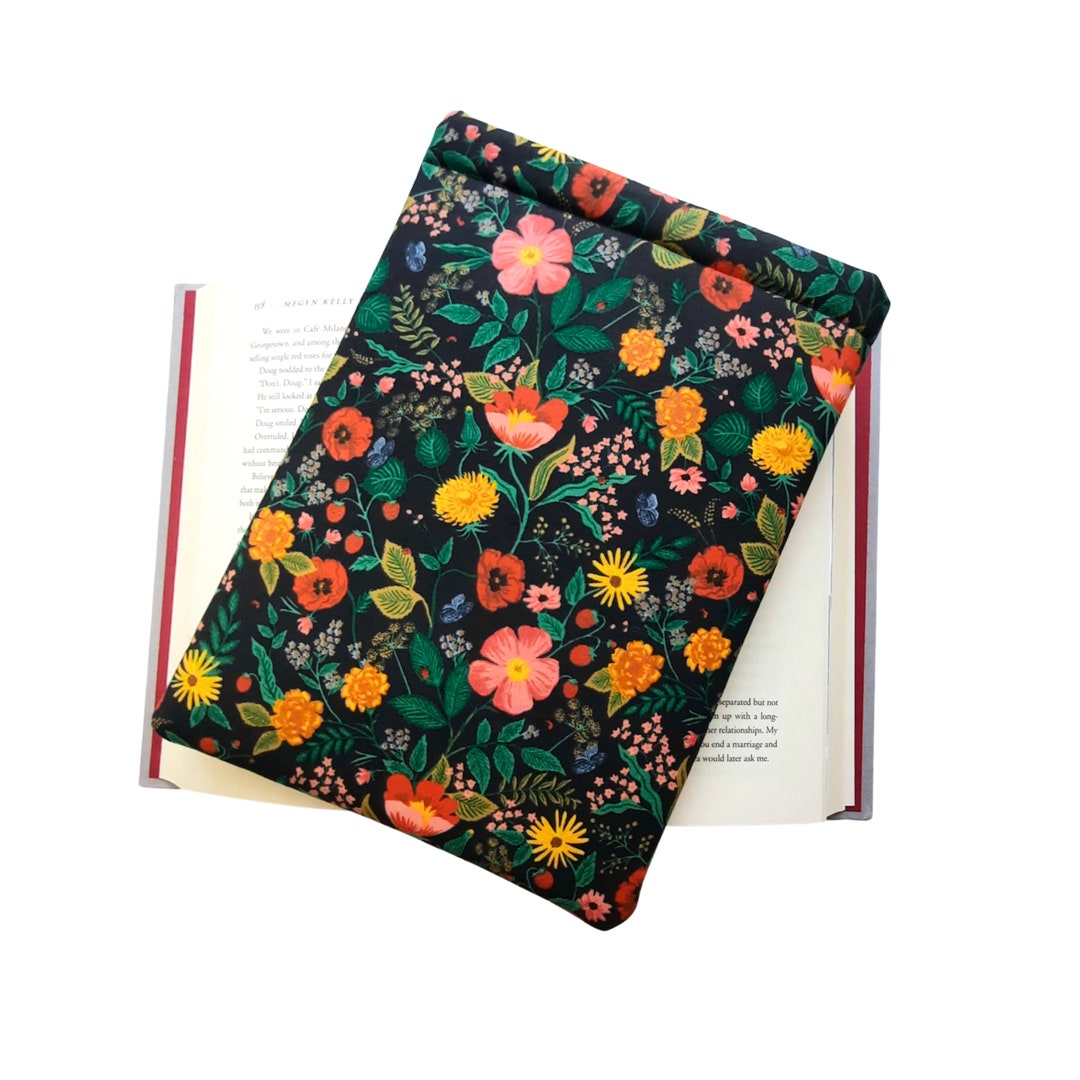 Book Sleeve for Books, Padded Book Sleeve, Pretty Floral Book Cover ...