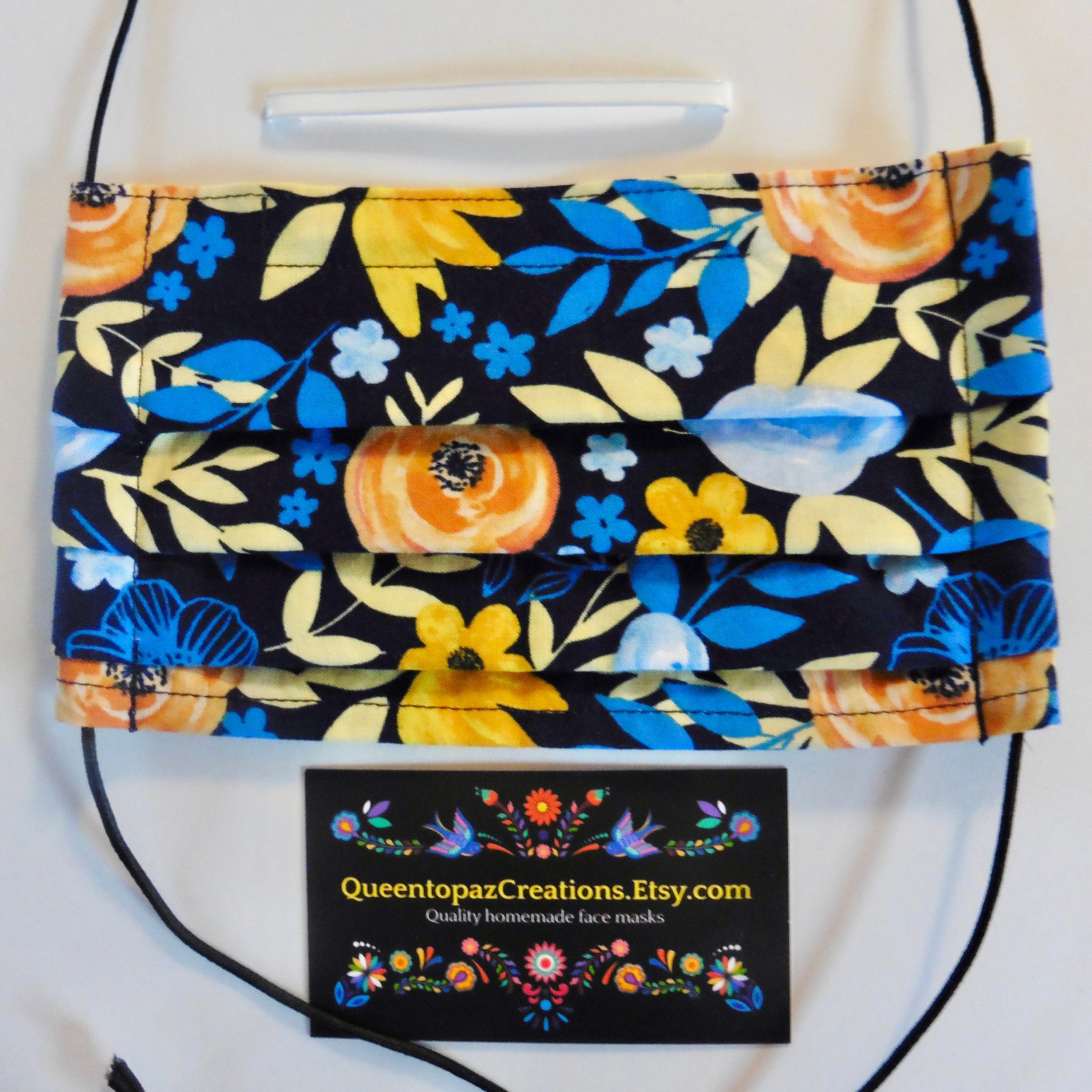 Quality over the head face mask with nose wire filter pocket - Etsy.de