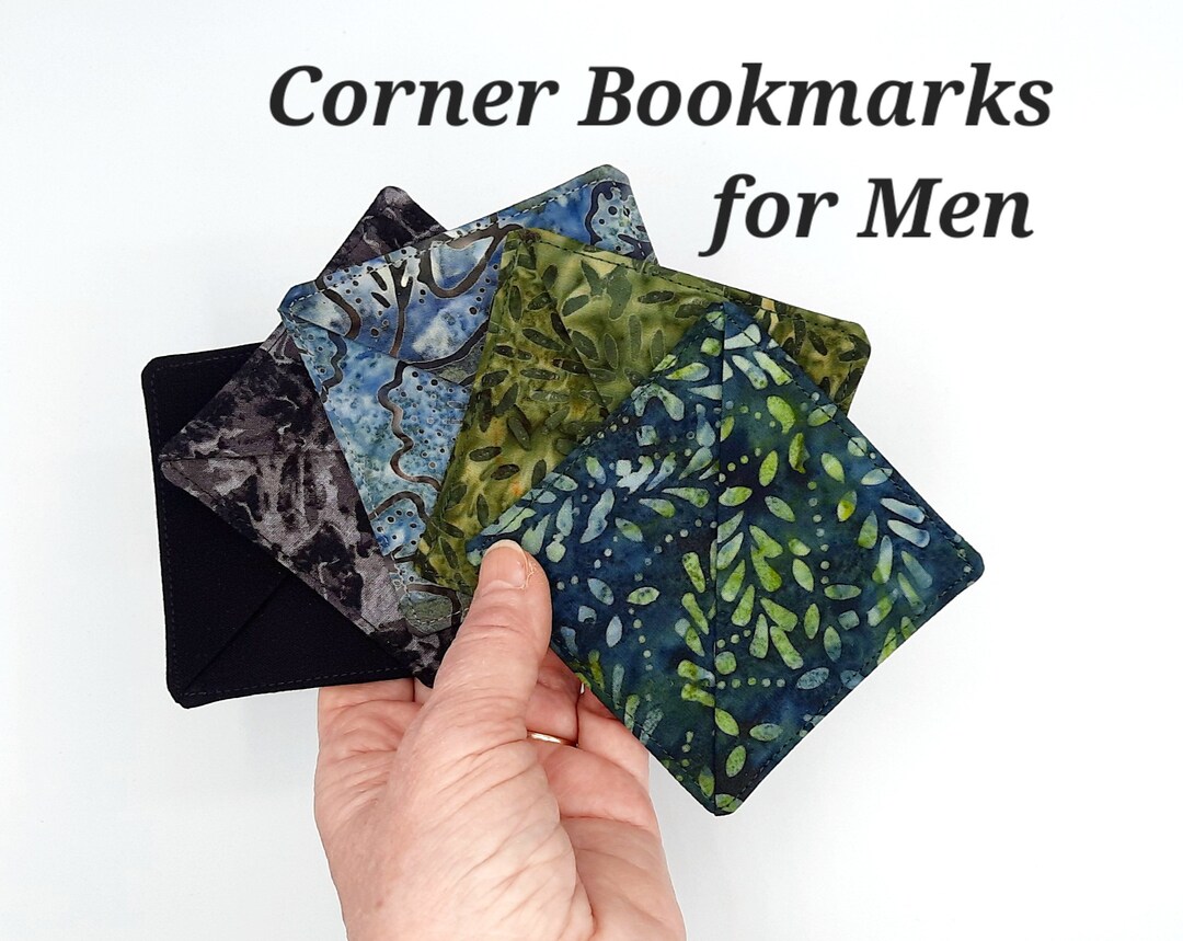 Masculine Corner Bookmark: Handmade Bookmark From Men - Etsy
