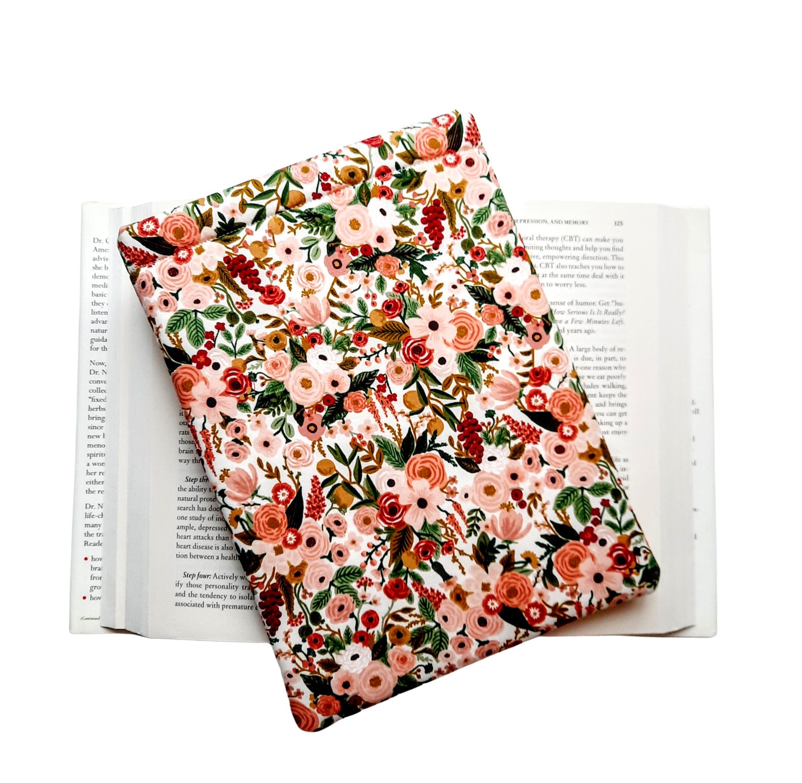 Book Sleeve for Books Padded Book Sleeve Pretty Floral Book - Etsy