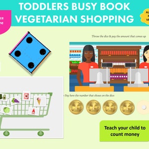 Veggie Adventure Busy Book: Fun Shopping Play for Toddlers Learn & Play ...