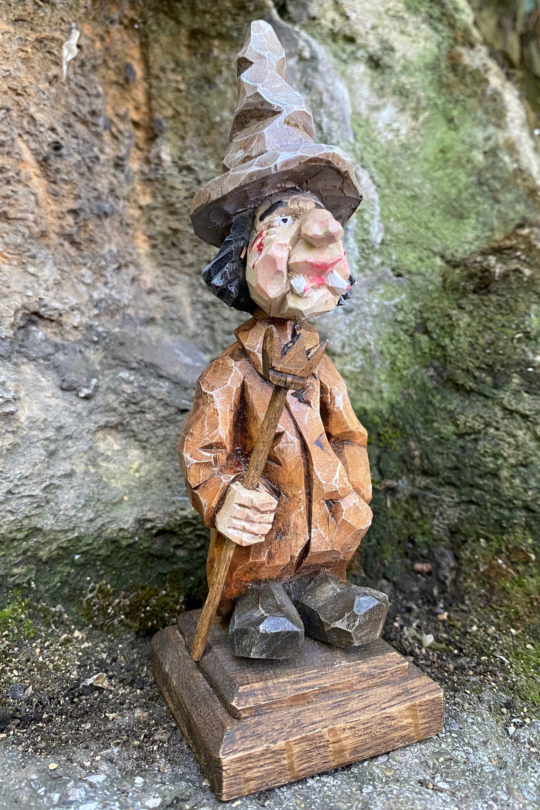 Forest Troll Wood Hand Carved Goblinecore, Norwegian Miniature Wood ...