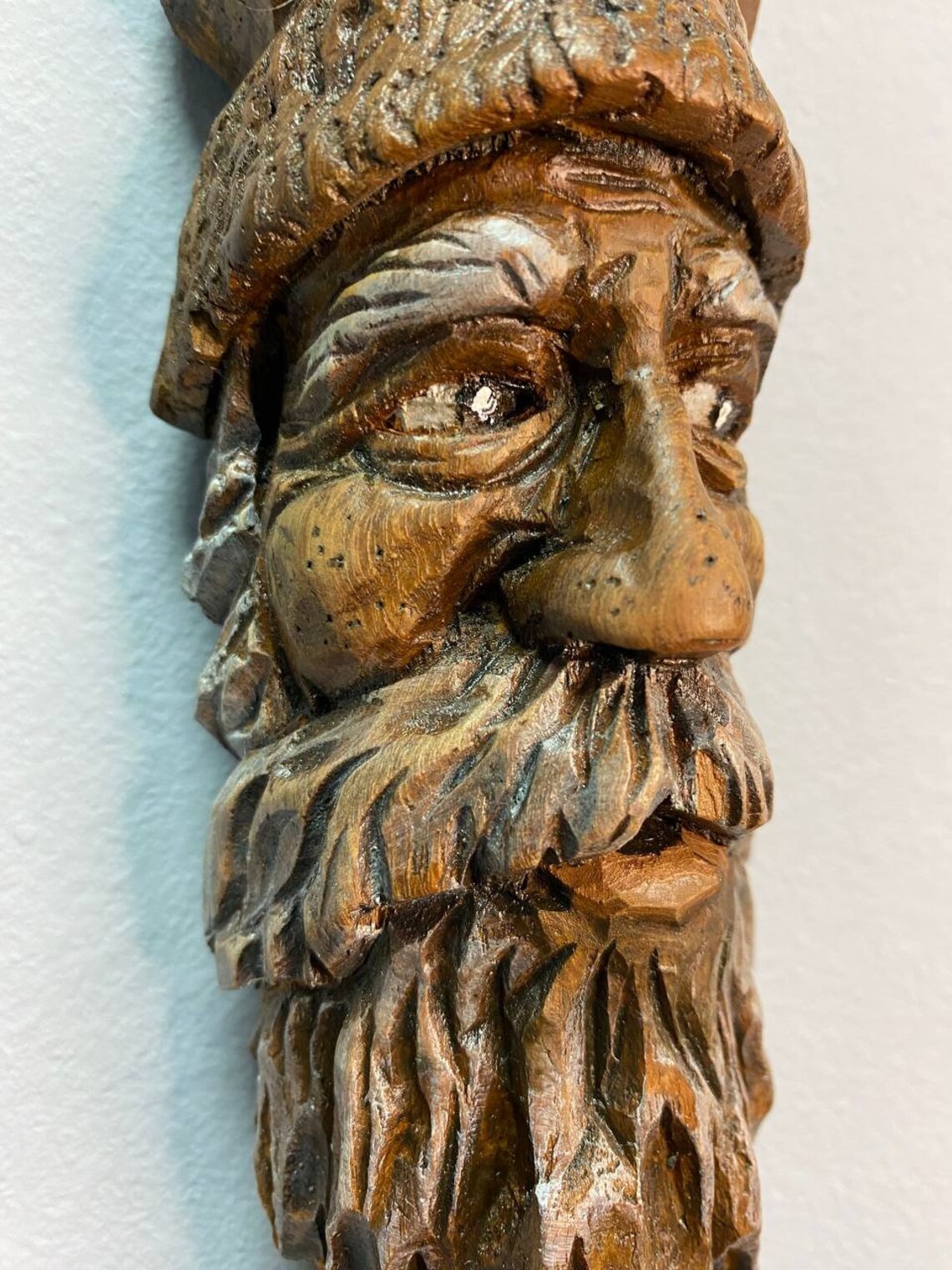 Wood Tree Spirit Face Carving Sculpture Small Wall Hanging - Etsy