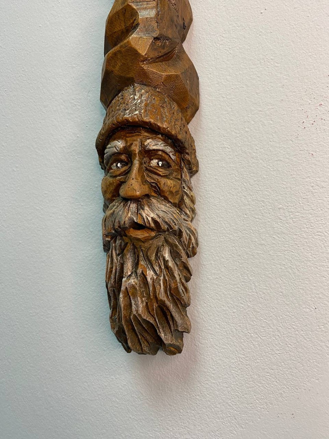 Wood Tree Spirit Face Carving Sculpture Small Wall Hanging - Etsy