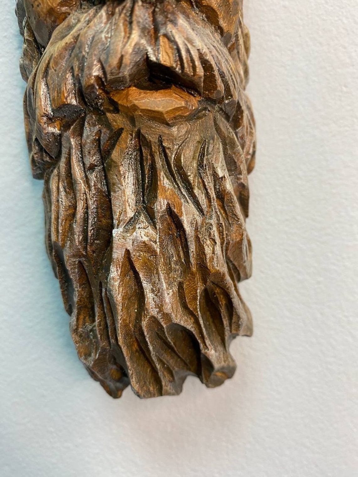 Wood Tree Spirit Face Carving Sculpture Small Wall Hanging - Etsy