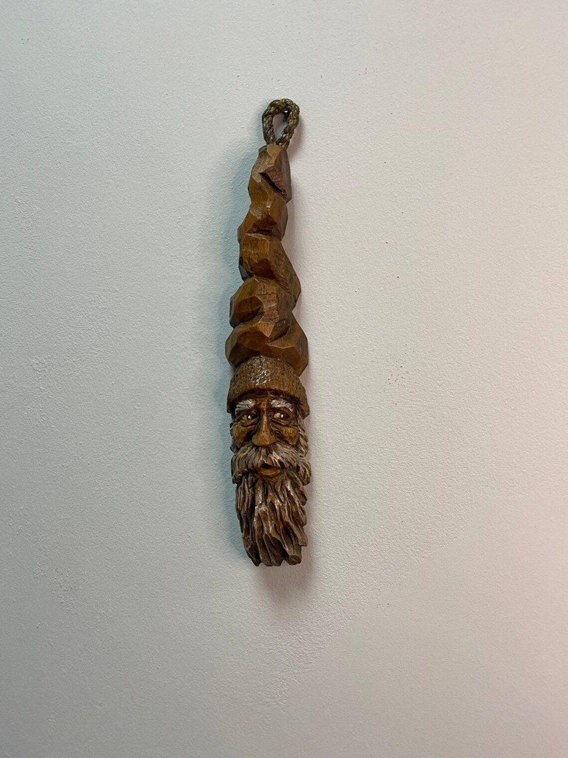 Wood Tree Spirit Face Carving Sculpture Small Wall Hanging - Etsy