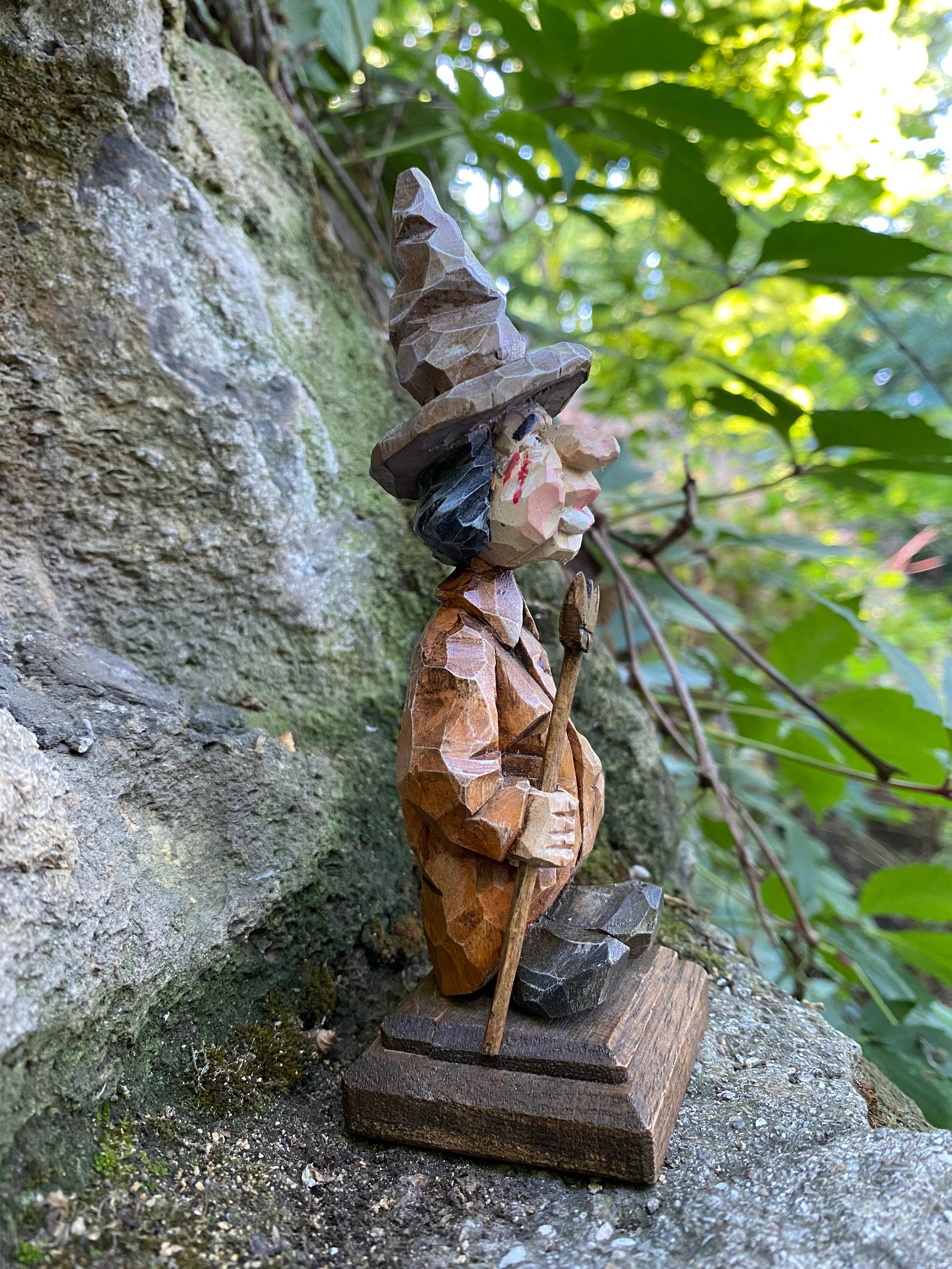 Forest Troll Wood Hand Carved Goblinecore, Norwegian Miniature Wood ...