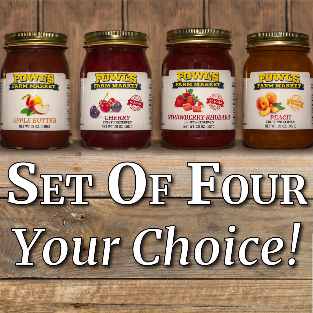 Personalized 4 Pack Sampler, Your Choice of Four Jellies, Conserves ...