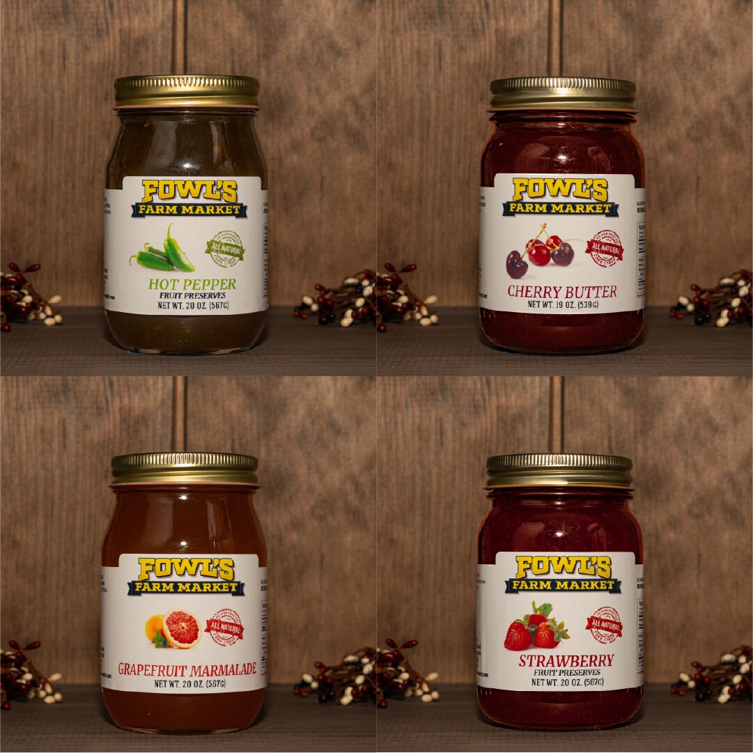 Personalized 4 Pack Sampler, Your Choice of Four Jellies, Conserves ...