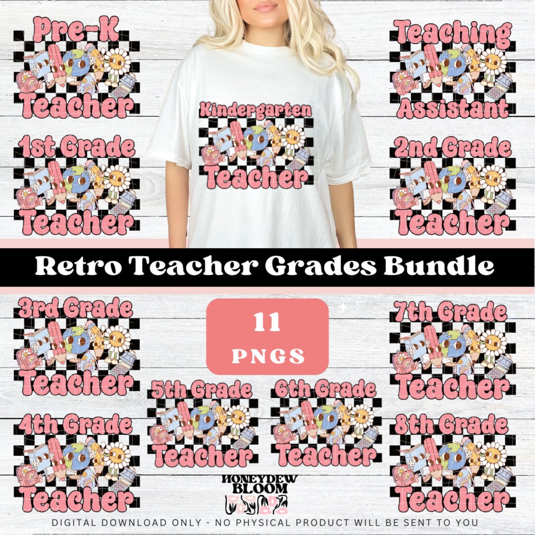 Retro Teacher, Back to School Sublimation, Back to School Png ...