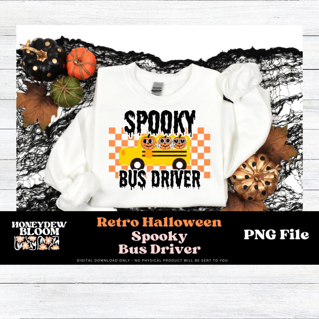 Spooky Bus Driver, Halloween PNG, Spooky School Bus Driver, Spooky PNG ...