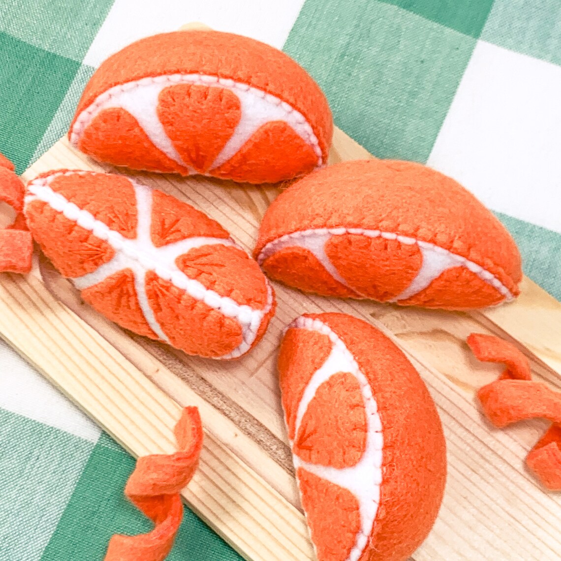 Felt Orange Slices - Pretend Play Food Fruit - Toddler and Preschool ...