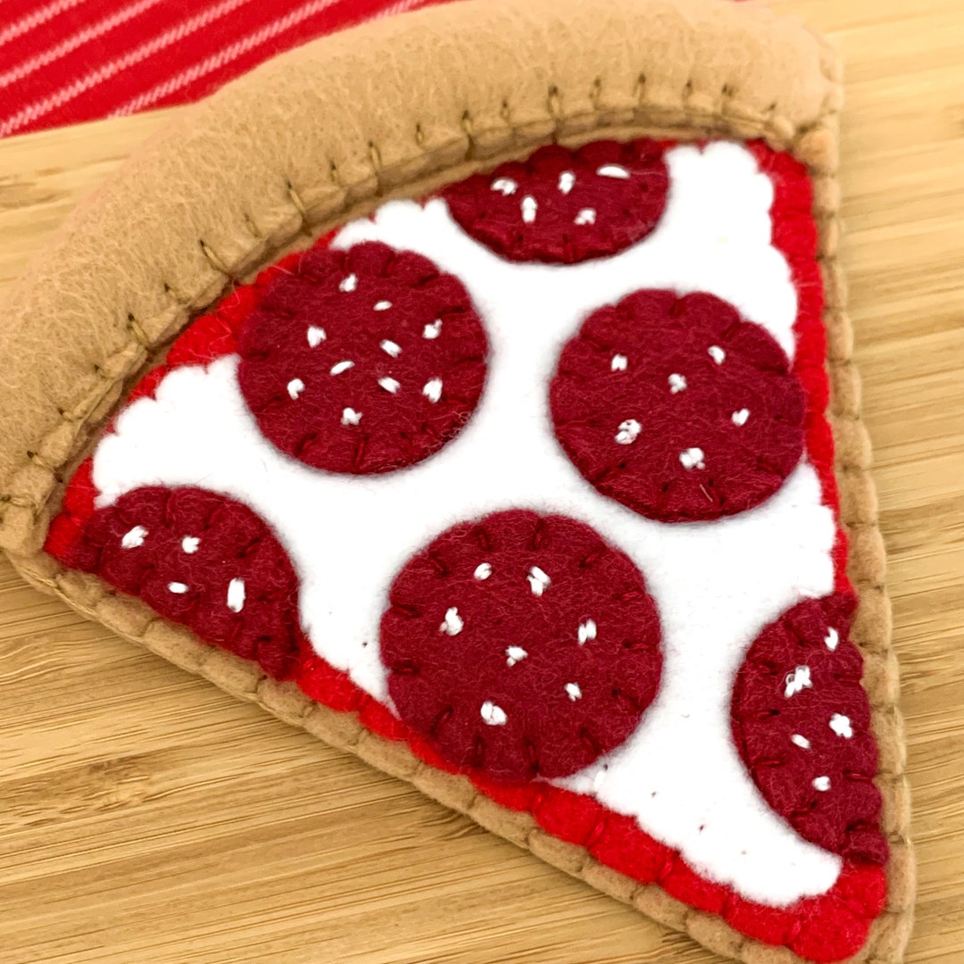 Felt Pizza Slice Pepperoni Pretend Fake Food Toy - Etsy