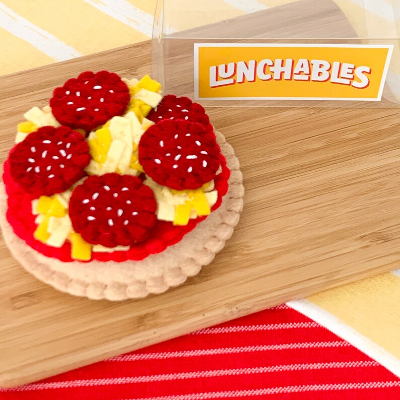 Felt Pizza Lunchables Pretend Food Plush Toys Educational and ...