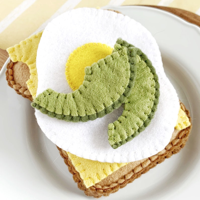 Felt Avocado Toast Pretend Play Food Toddler and Preschool - Etsy