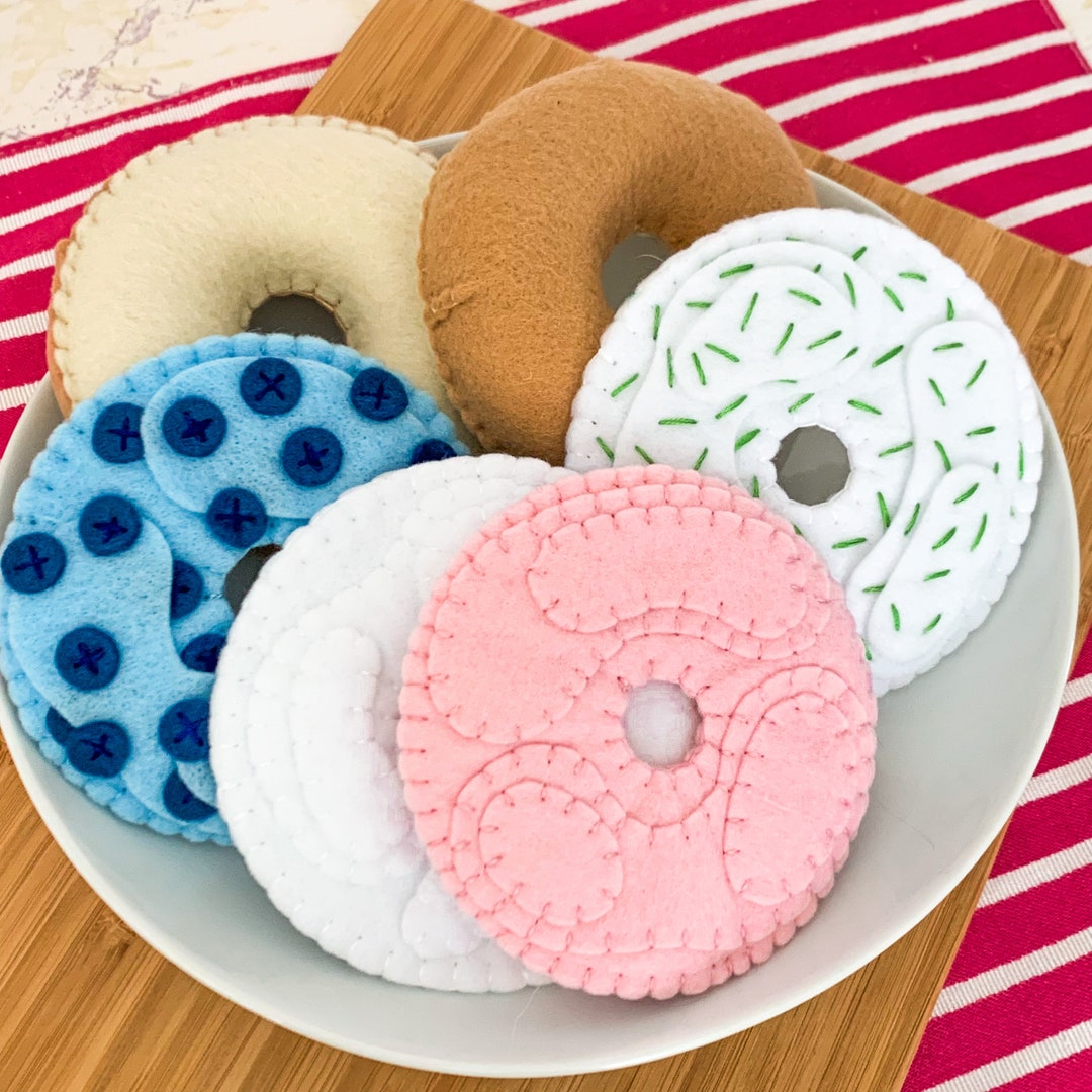 Felt Bagel With Cream Cheeses Pretend Play Plush Childrens Toys ...