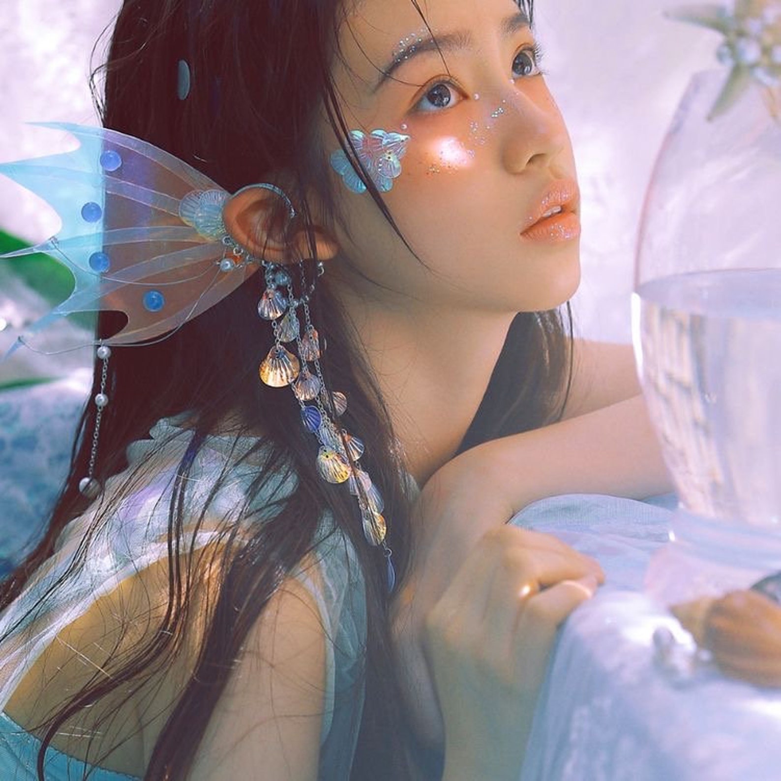 1 Set of Mermaid Scales - Mermaid Cosplay - Blue Mermaid Scale - Ocean ...