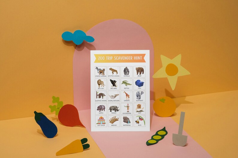 Zoo Scavenger Hunt for Kids Printable – Animal Adventure Game for Zoo ...