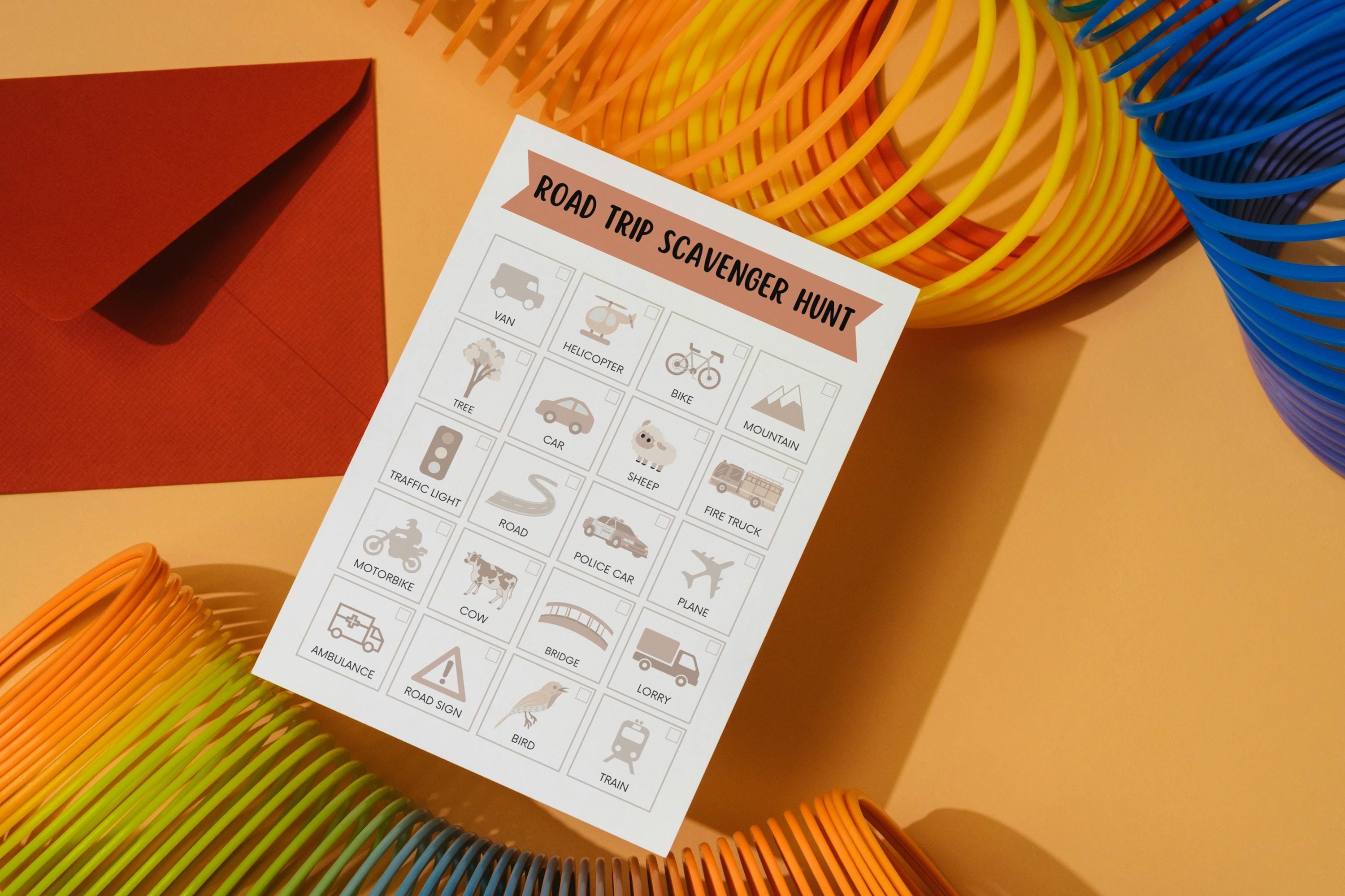 Road Trip Scavenger Hunt for Kids Printable – Car Ride Travel Game ...