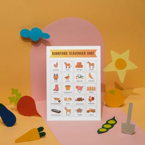 Farm Animal Scavenger Hunt for Kids Printable – Barnyard Outdoor ...