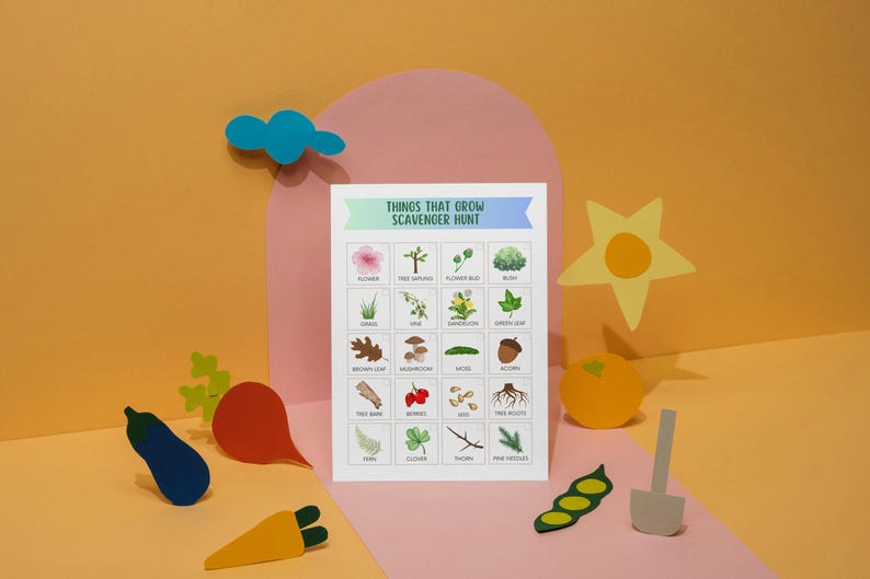 Things That Grow Scavenger Hunt for Kids Printable – Outdoor Nature ...