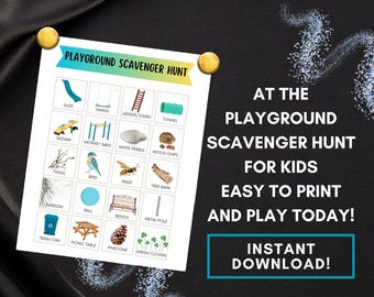 Playground Scavenger Hunt for Kids Printable – Outdoor Park Activity ...