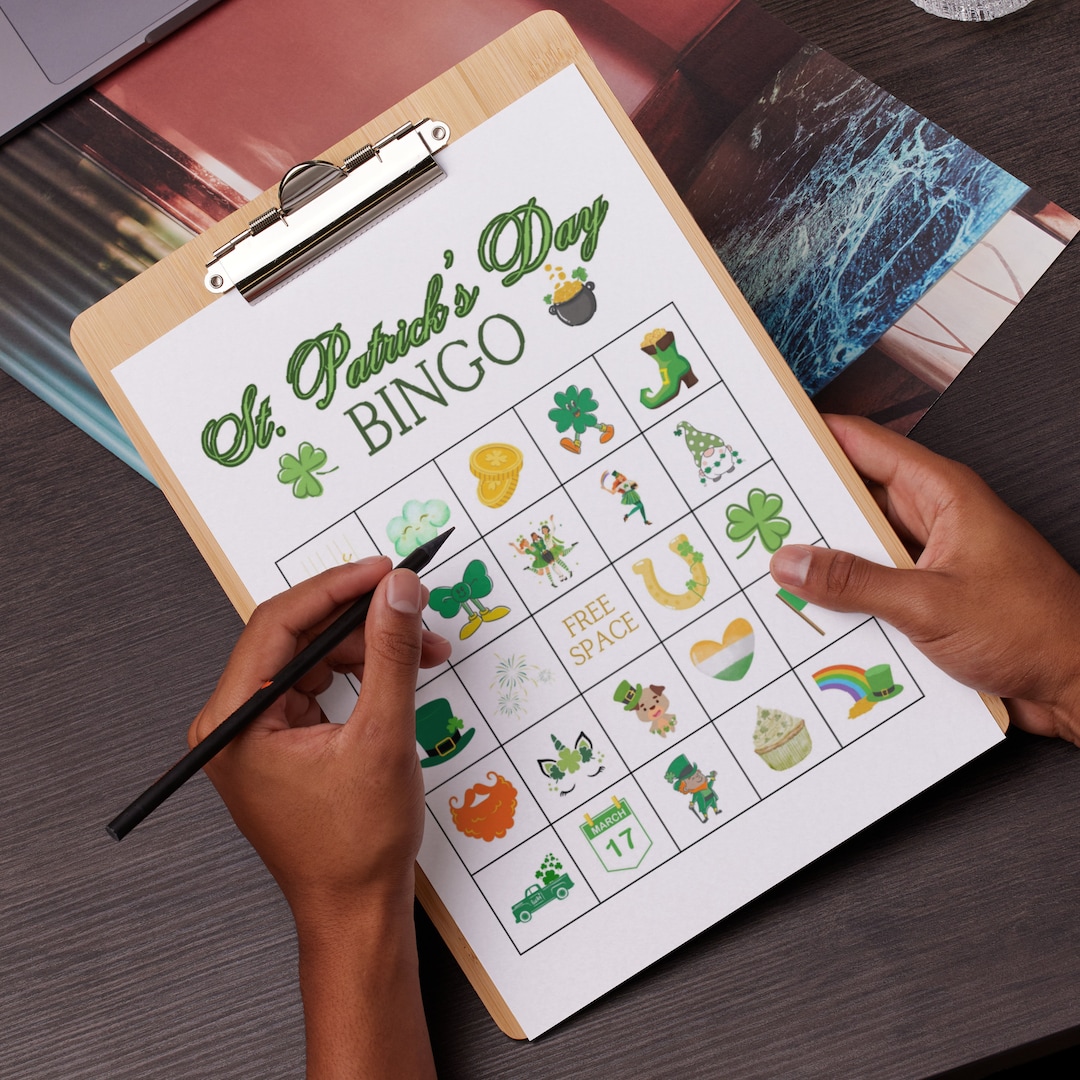 St. Patrick's Day BINGO Game for Kids (50 Unique Boards, 30 Calling ...