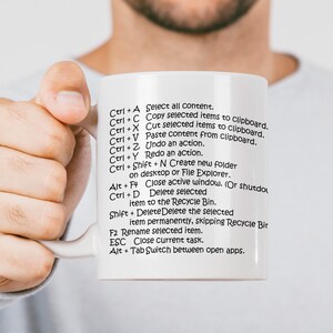 SHORTCUTS MUG Windows Shortcuts Mug for Office and Home Office - Etsy