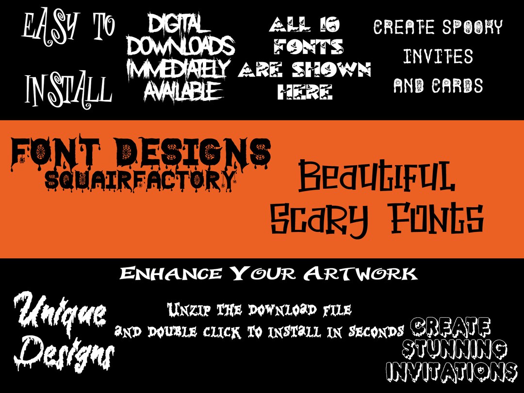 HALLOWEEN FONTS - Fonts Download, Fonts Bundle, Fonts for Commercial ...