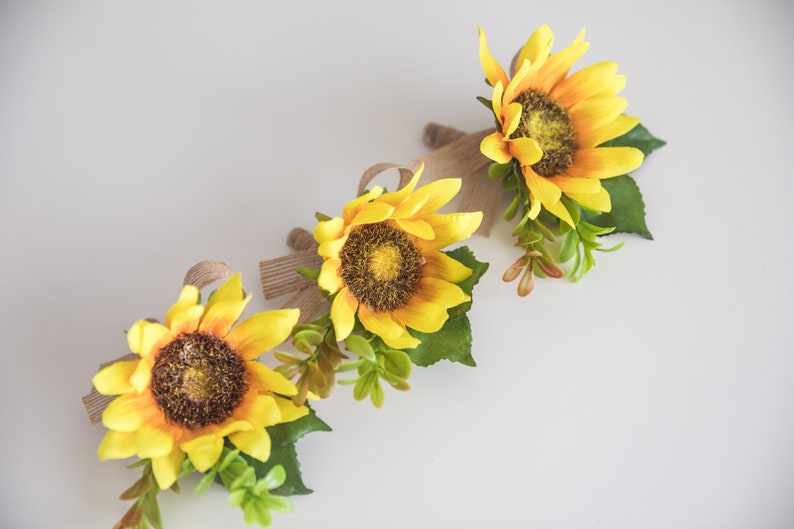 Buttonhole Boutonniere Sunflowers Buttonhole Sunflower - Etsy