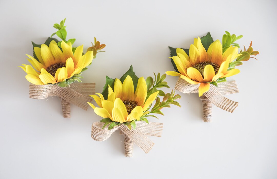 Buttonhole, Boutonniere, Sunflowers Buttonhole, Sunflower Boutonniere ...