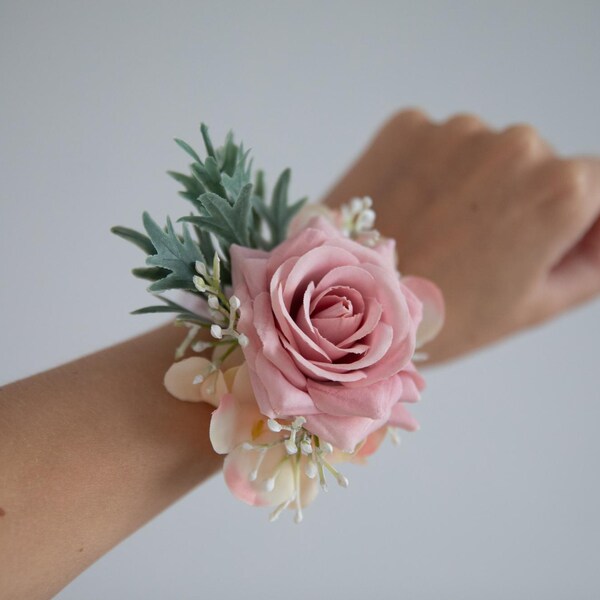Pink Wrist Corsage - Etsy