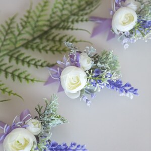 Lavender Boutonniere for Men, Lavender Buttonhole, Artificial ...