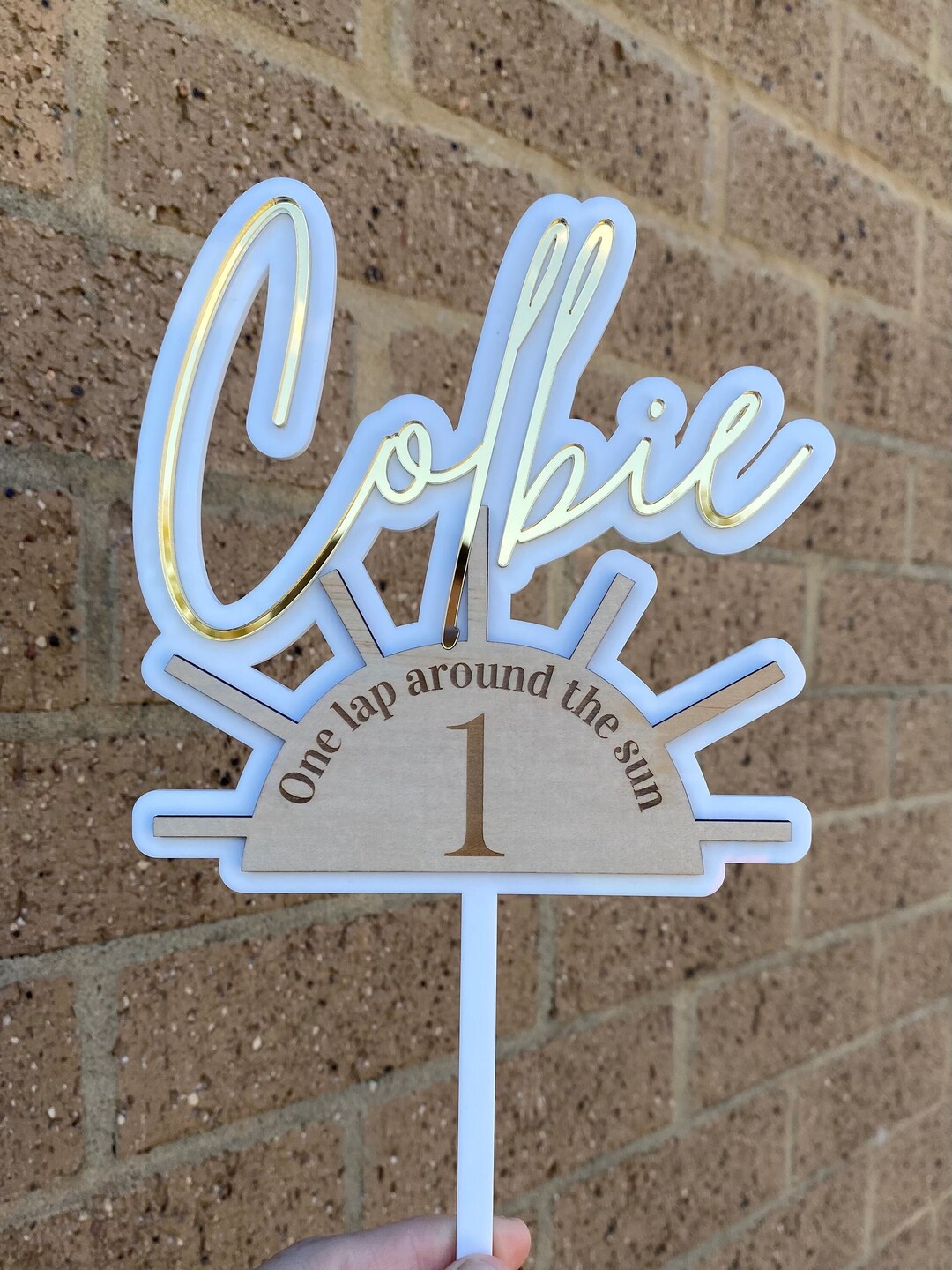 Laps Around the Sun half Sun Cake Topper - Etsy