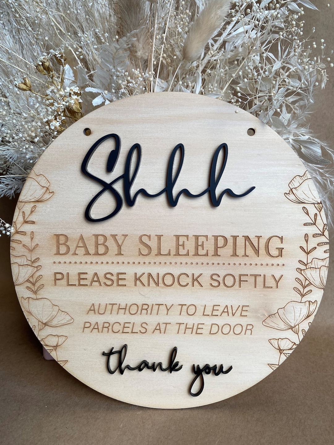 Shhh Baby Sleeping Sign - Etsy