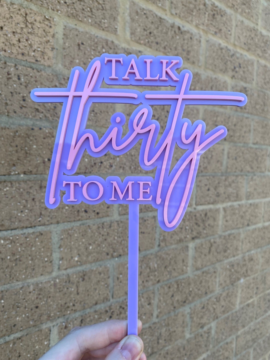 Talk Thirty to Me Cake Topper - Etsy