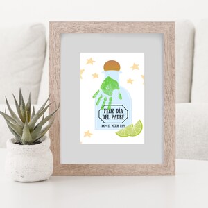 Father's Day Spanish Handprint, Tarjeta De Feliz Dia Del Padre Papi ...