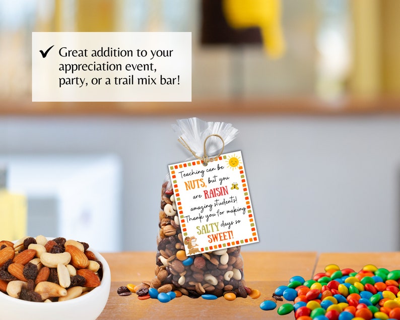 Teacher Appreciation Trail Mix, Teacher Appreciation Tags Candy ...