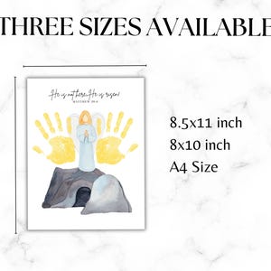 Easter Handprint Craft, Holy Week Printable Handprint Art, He is Risen ...