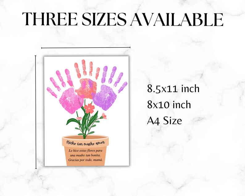 Editable Spanish Handprint Art, Regalo Para Mama or Abuela, Handprint ...