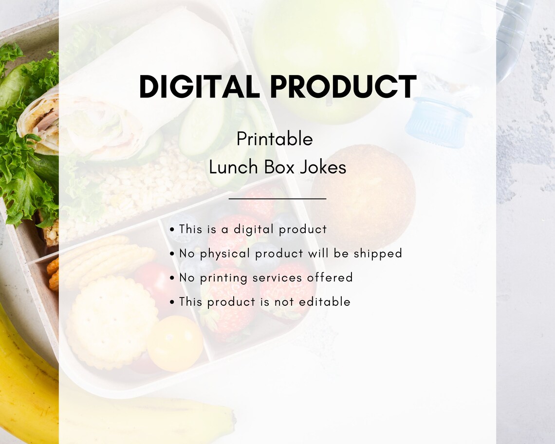 Lunchbox Jokes Printable, Lunch Box Jokes, Back to School Lunch Box ...