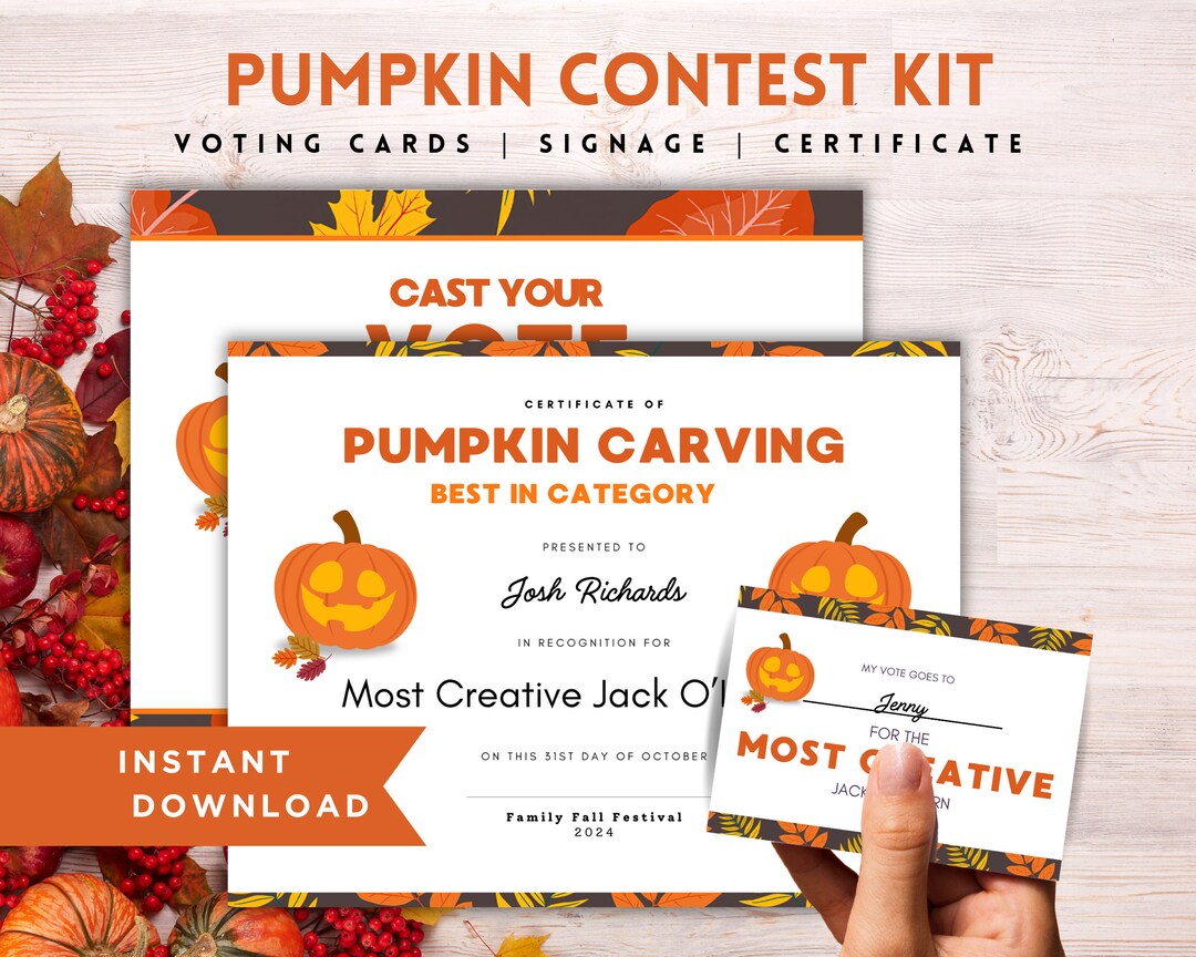 Fall Festival Pumpkin Carving Contest Awards, Pumpkin Carving Voting ...