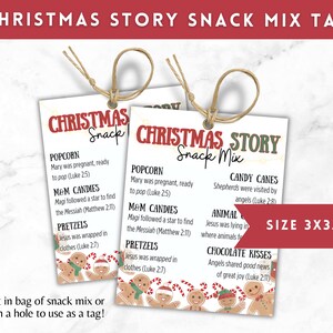 Nativity Story Snack Mix Topper, Christmas Story Snack Mix, Christmas ...