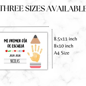 Back to School Spanish Handprint Art, Preschool Sign, Handprint Craft ...