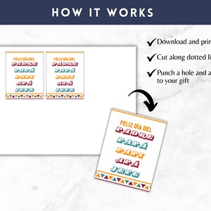 Father's Day Gift Tag Spanish, Feliz Dia Del Padre Printable Tag ...