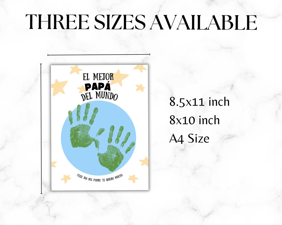 Father's Day Spanish Handprint, Dia Del Padre Regalo Para Papa, Father ...