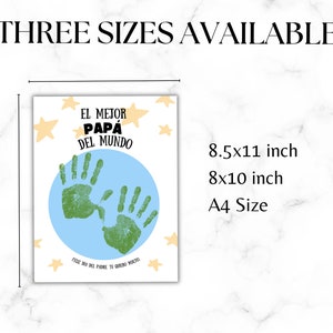 Father's Day Spanish Handprint, Dia Del Padre Regalo Para Papa, Father ...