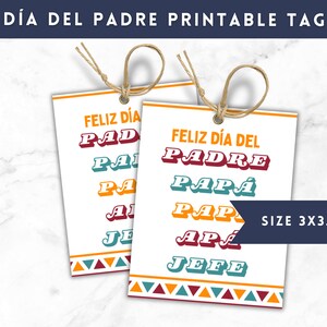 Father's Day Gift Tag Spanish, Feliz Dia Del Padre Printable Tag ...