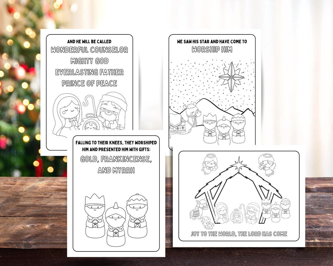 Nativity Coloring Pages, Christmas Story Sunday School and Kids Church ...