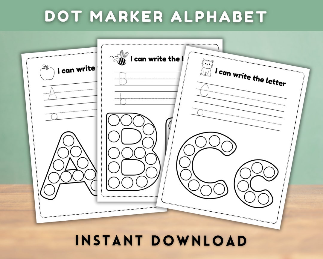 Dot Marker Alphabet, Dot Marker Activities, Dot Marker Coloring Sheets ...